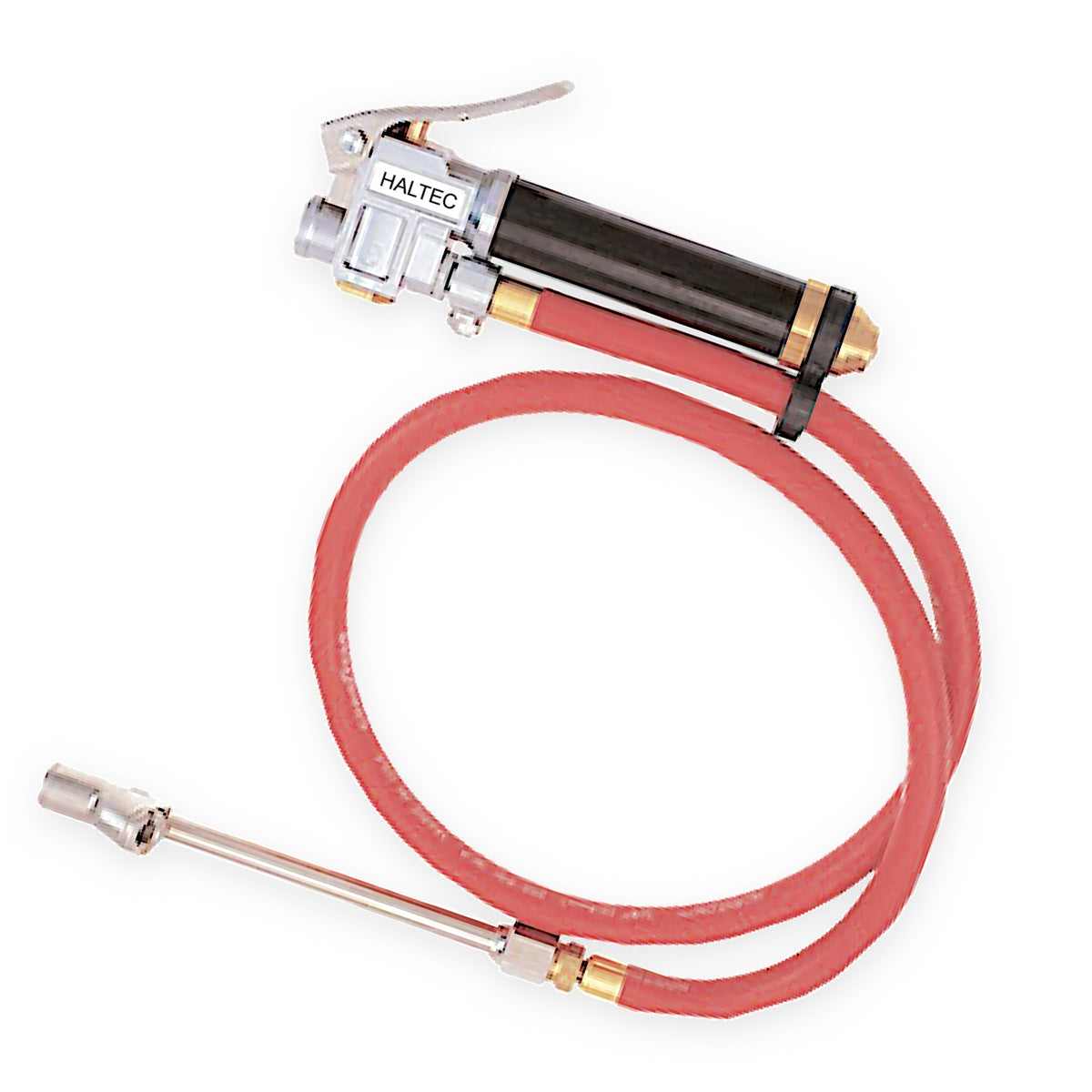 Haltec I-405-12LOM Inflator Gauge with 12 Foot Hose and Dual Foot Lock ...