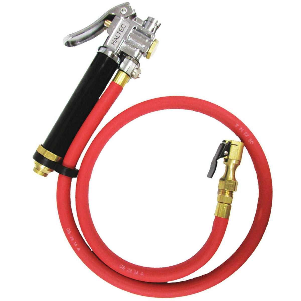 Haltec I-405-3M Inflator Gauge with 3 Foot Hose and CH-360-OP Clip-On ...